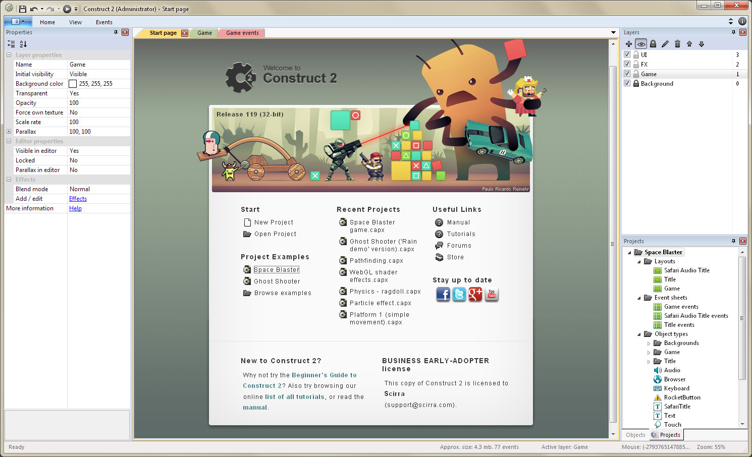 Construct 2 Full Version Terbaru - Ente Lafar