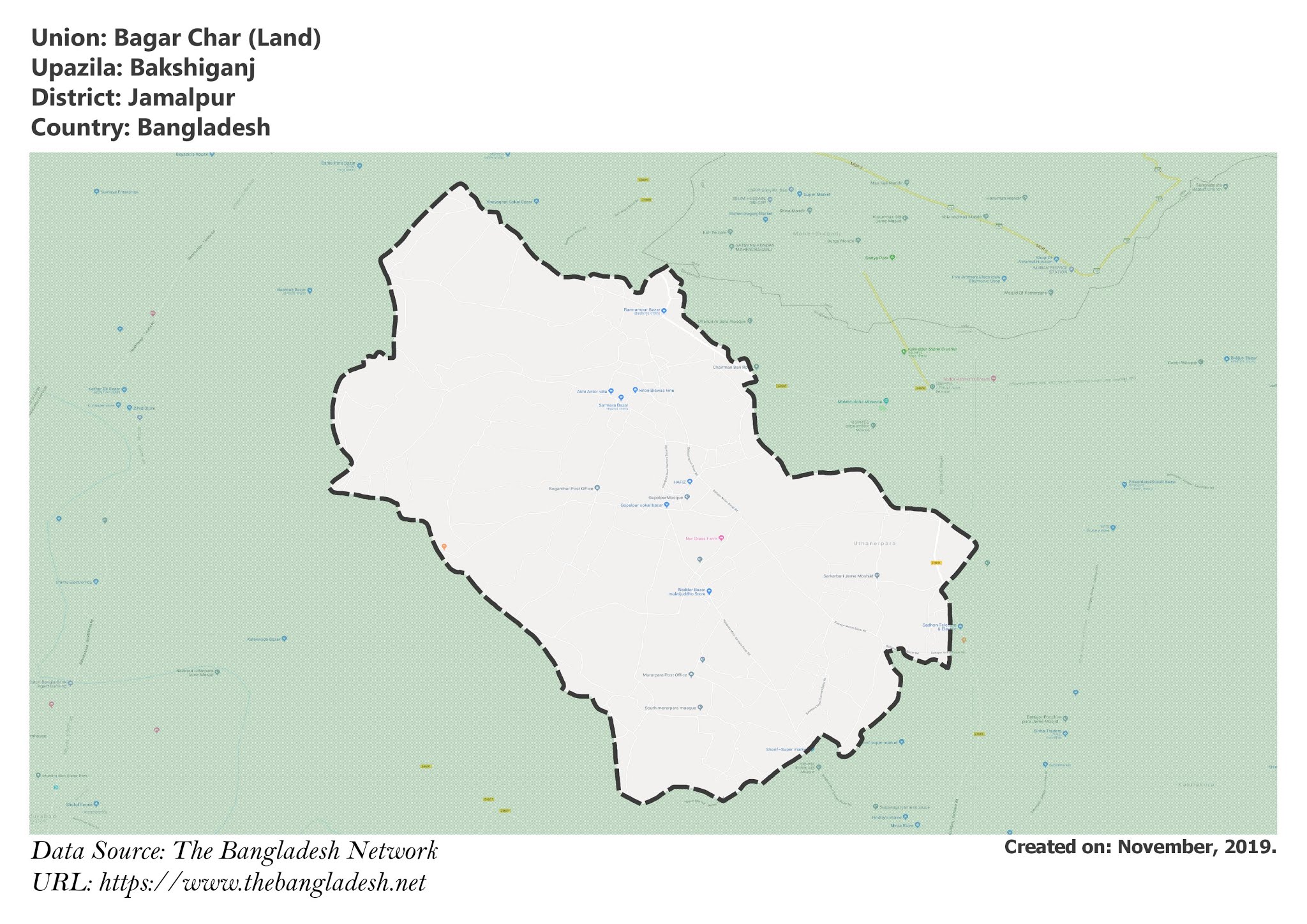 Bagar Char Union, Jamalpur