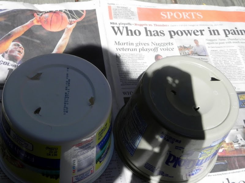 Smart n Snazzy: 30 Days of DIY: Day 28 ~ Upcycled Butter Container Planters