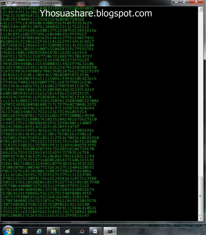 Yhosua-Share: Cara Membuat Efek Matrix Dengan NotePad Matrix NotePad