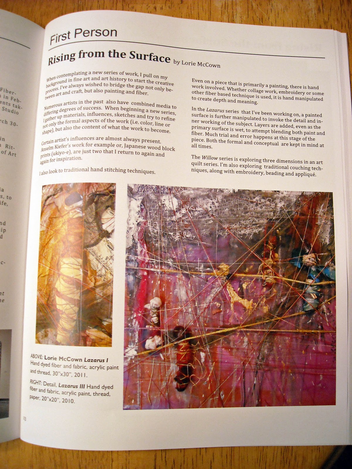 art + craft: Fiber Art Now Magazine