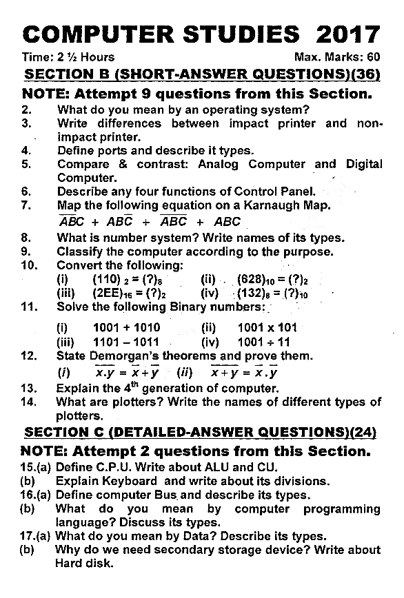 Education Is The Key To Success: Computer Studies For Class IX (Science ...