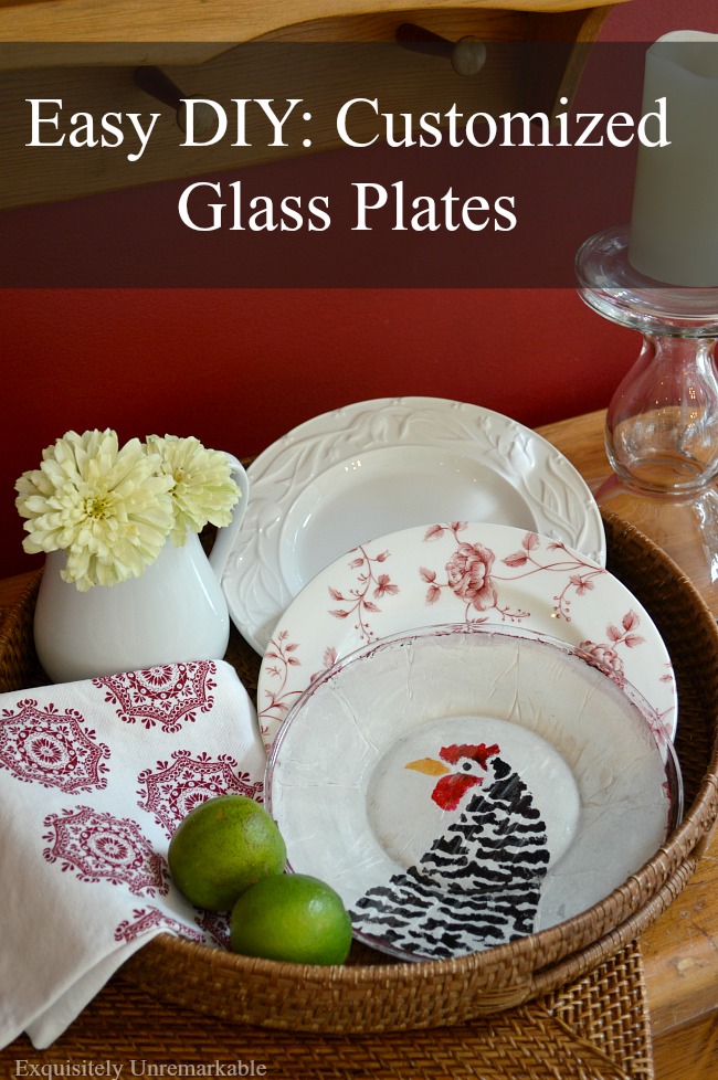 Rustic Farmhouse Stenciled Plates - Exquisitely Unremarkable