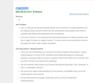SELISE Rockin' Software - Web Developer - Jobs Circular Salary 60000 BDT
