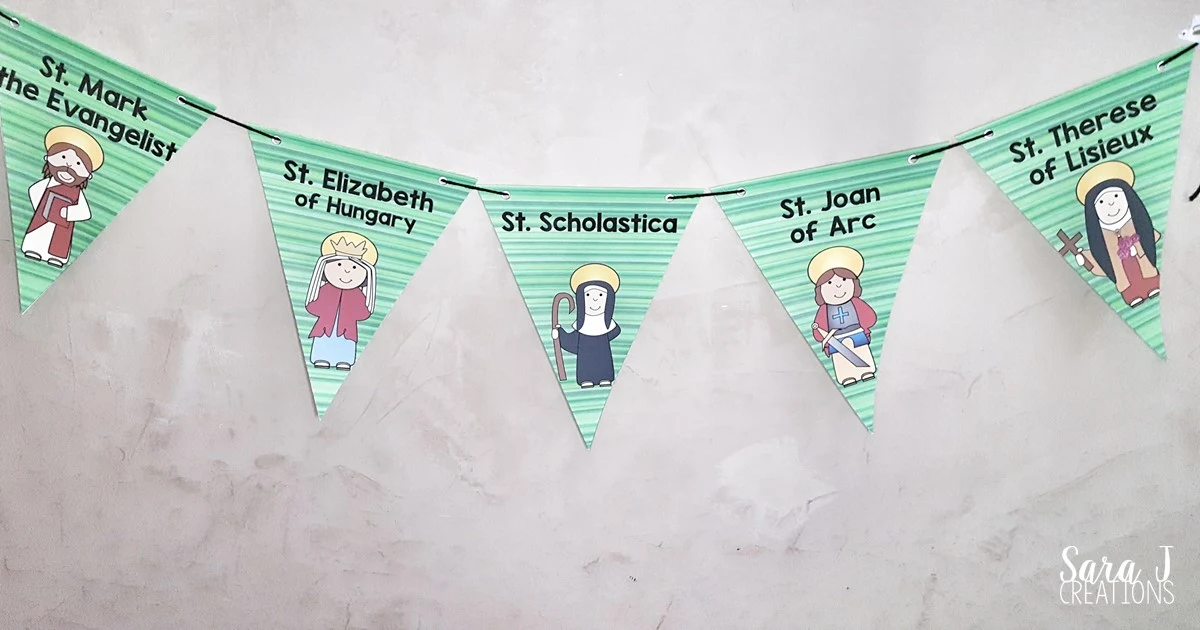Catholic Saint Banners | Sara J Creations