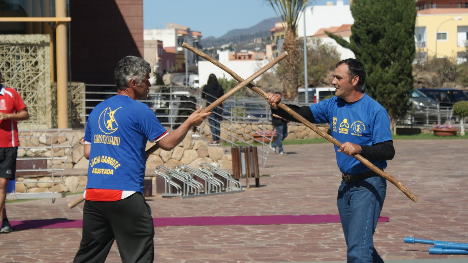 lucha del garrote y tolete canario