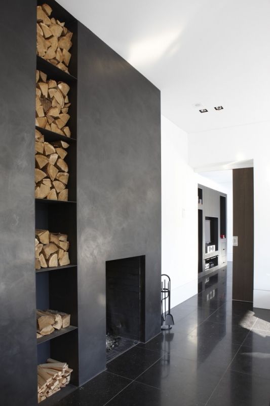Moody Black Fireplace To Keep You Warm / Home Decor & Weddings