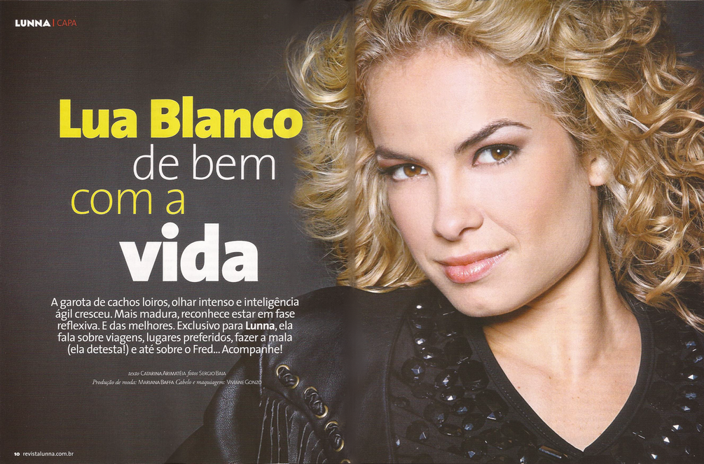 Lovers Lua Blanco: Confira scans da revista Lunna especial de férias, com Lua Blanco.