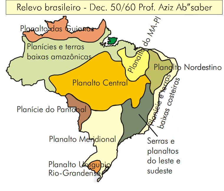 GEOGRAFIA: 6º ano - Mapas do relevo brasileiro - variações históricas