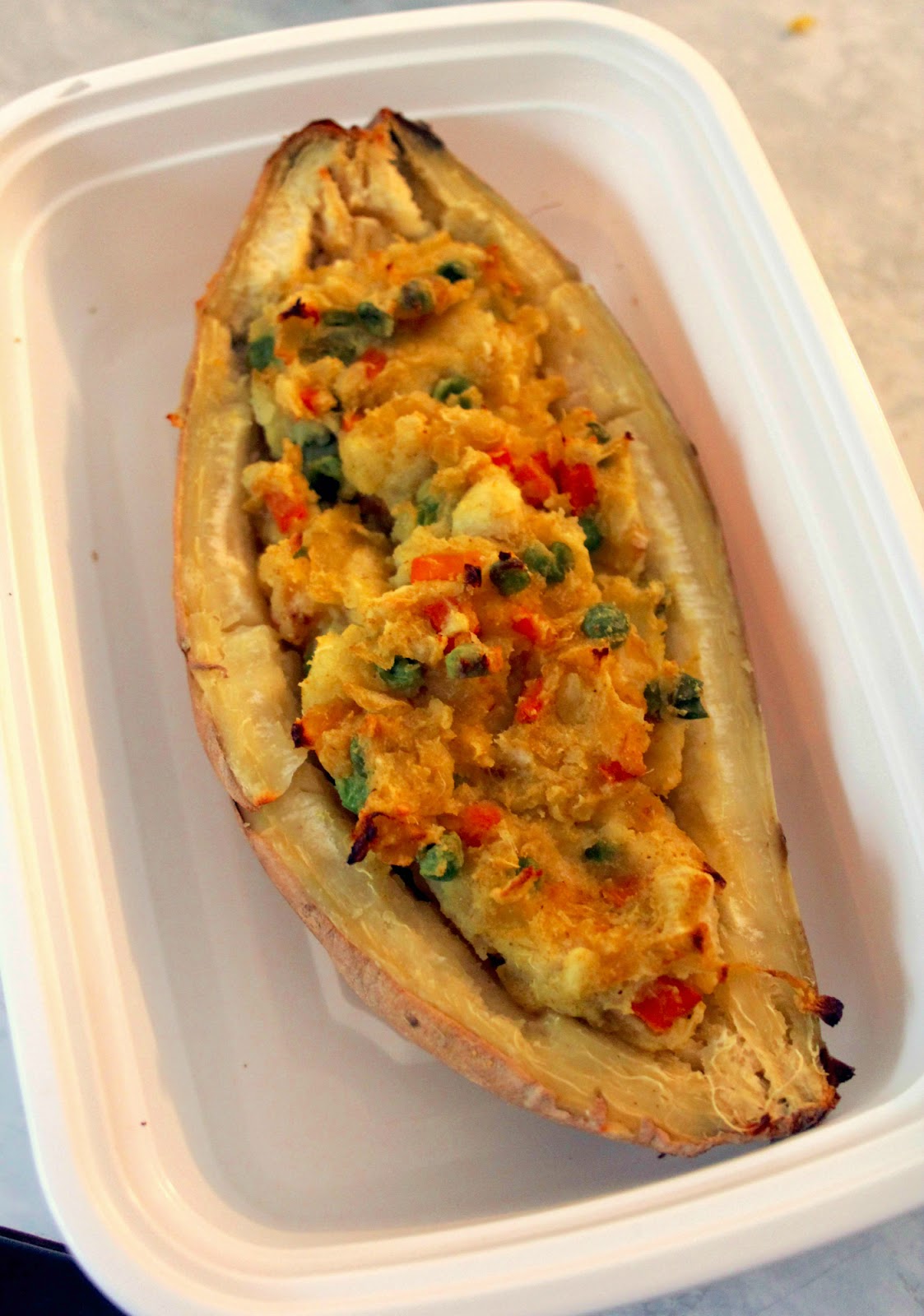 Jo and Sue: Samosa Stuffed Sweet Potato