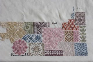 Cross Stitch A Long with Mijna: RiaT - Patchwork sampler - Jan Houtman: