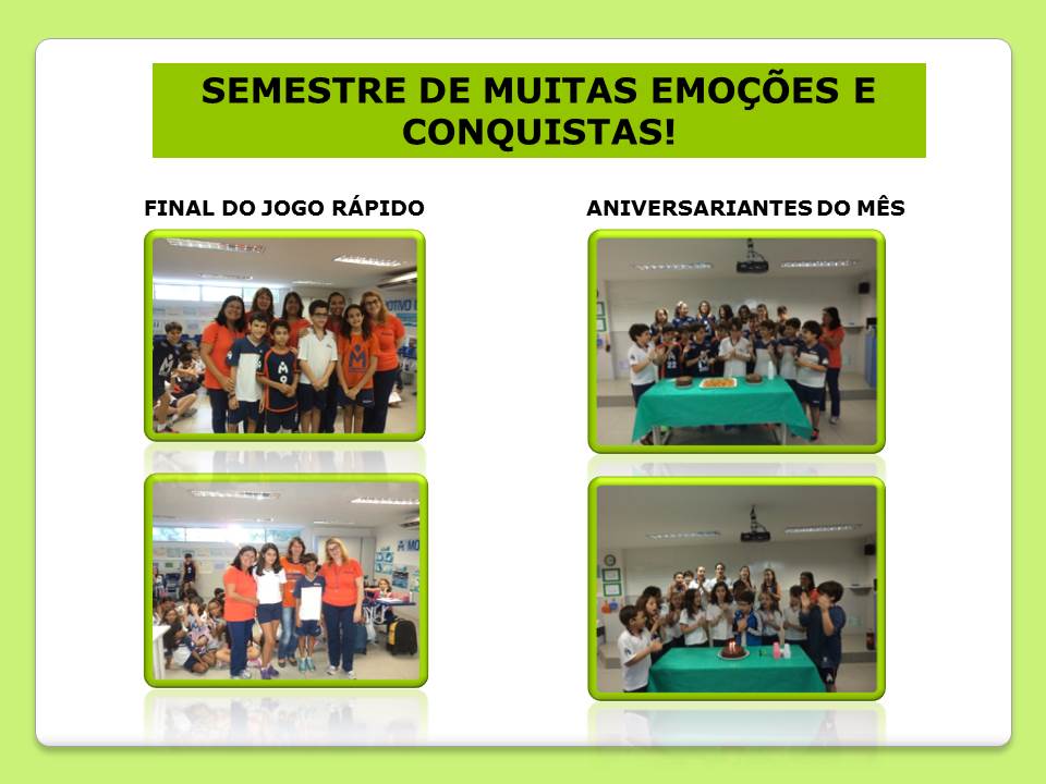 Quintos anos em Ação.: Atividades do 2º Semetre