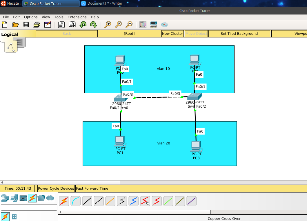 Membuat VLAN dan TRUNK di cisco packet tracer