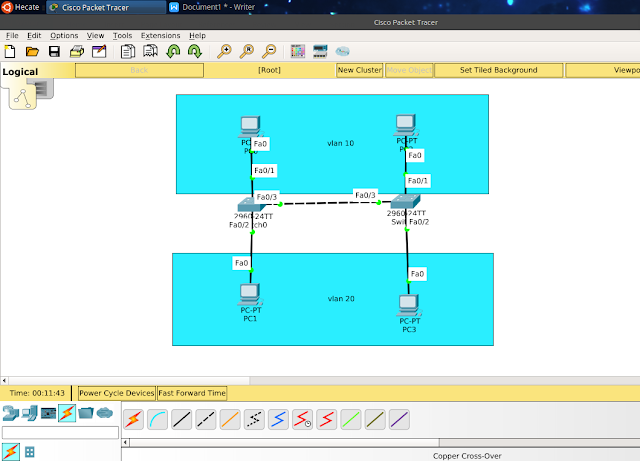 Membuat VLAN dan TRUNK di cisco packet tracer