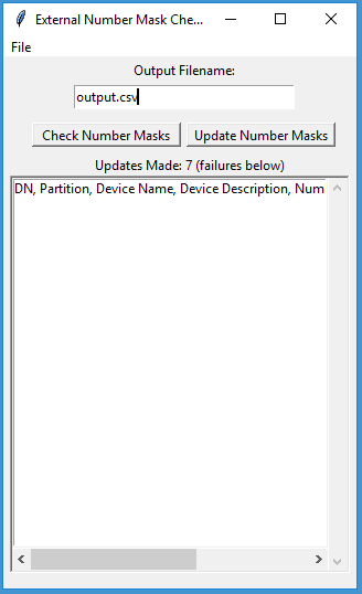 Cisco Converged Communications: External Phone Number Mask Checker