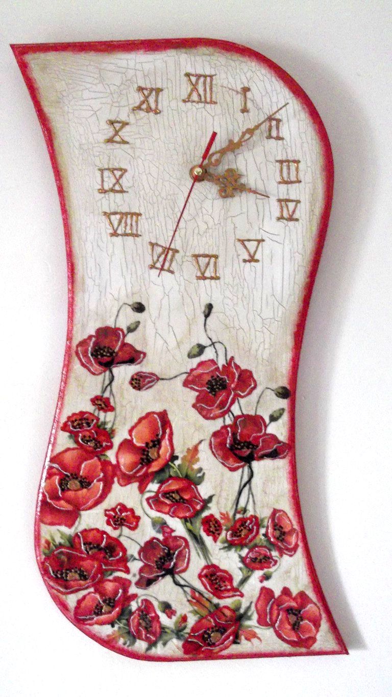 Simonel Art - produse handmade realizate cu tehnica decoupage: Ceasuri ...