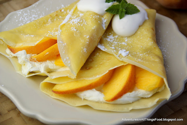Adventures in all things food: Peaches and Cream Crepes