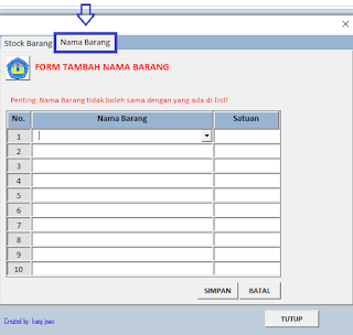 Aplikasi Excel Stock Persediaan dan Permintaan Barang Gudang - ExcelManiacs