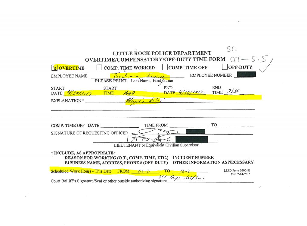 Bad City of Little Rock: MAYOR'S LRPD BODYGUARDS RACK UP $6,959.12 IN ...