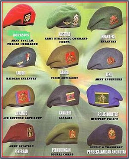 MACAM MACAM WARNA BARET DALAM KESATUAN TNI AD