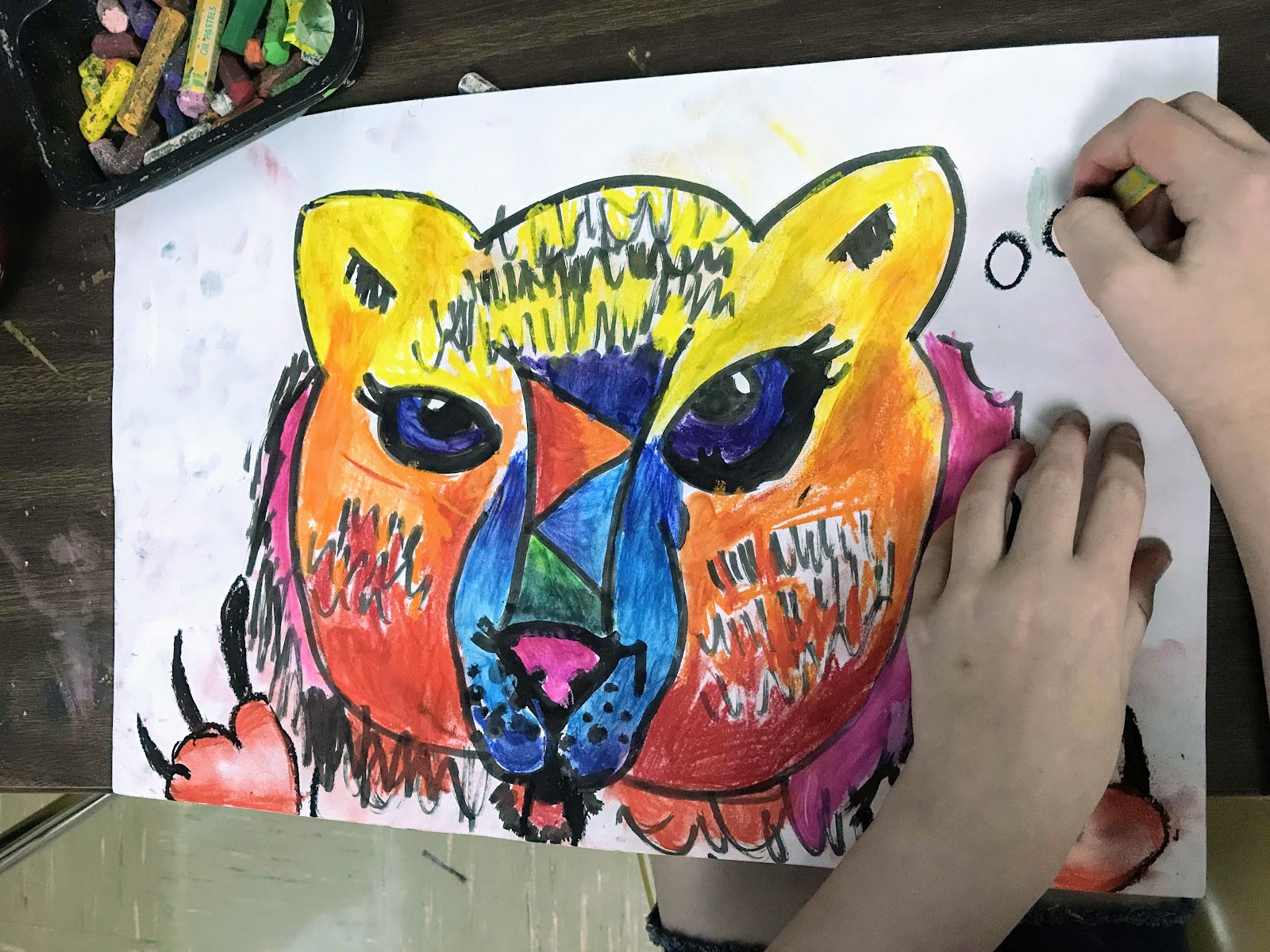 Elements of the Art Room: 4th grade Dean Russo inspired Bengal Tiger