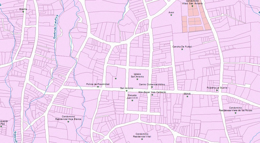 Escazu News: Mapa General del Cantón de Escazú,( Escazu Centro, San ...