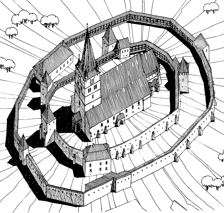 turist in romania: Biserica fortificată din Cincu