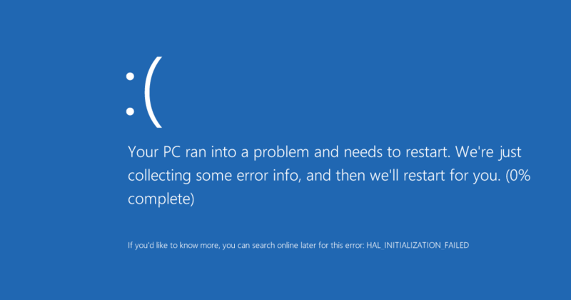 Penyebab Dari ERROR Code Dalam BSOD ~ Belajar untuk Bisa