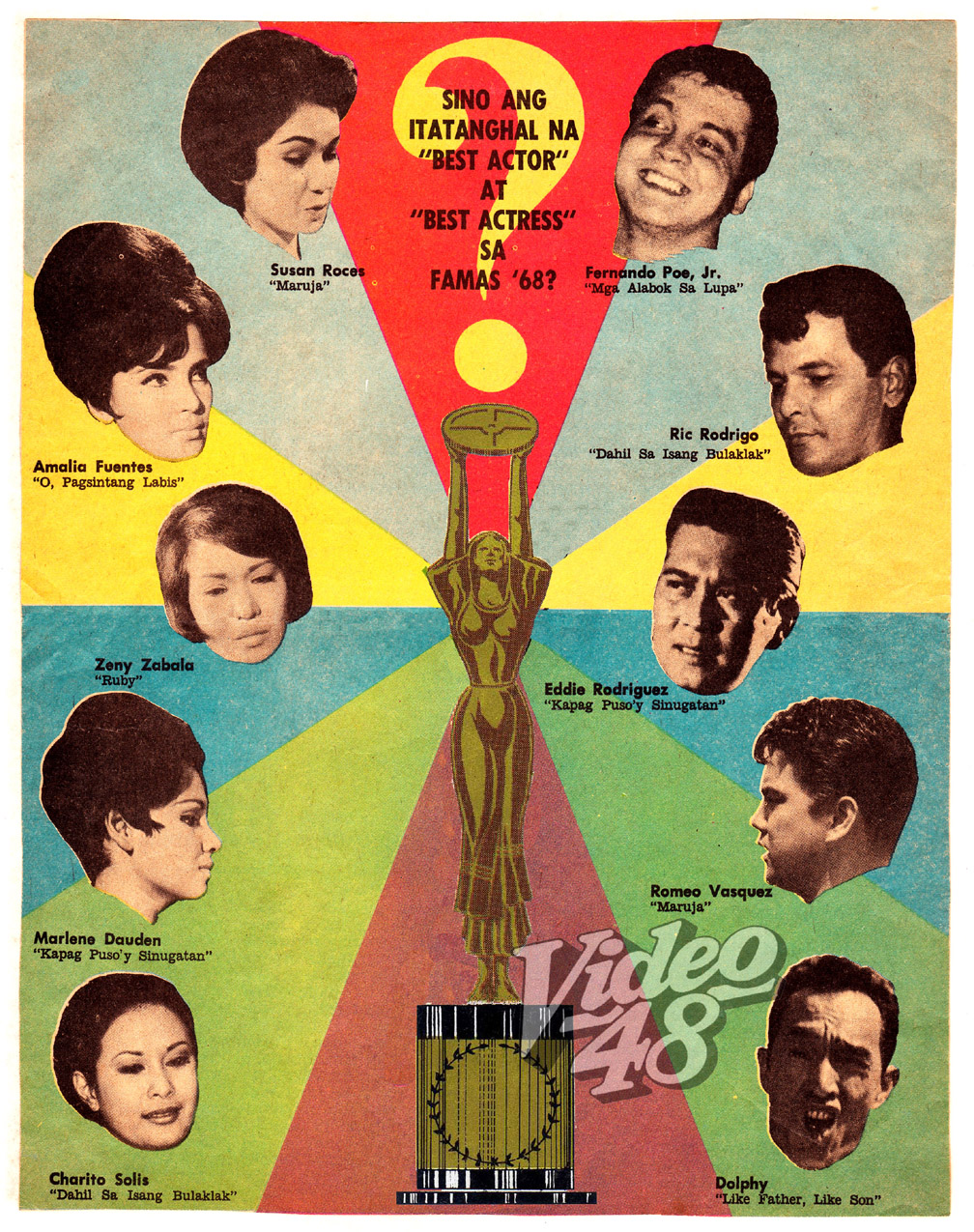 Video 48: FAMAS 1968 AWARDS NIGHT: FERNANDO POE, JR. WINS FIRST FAMAS ...