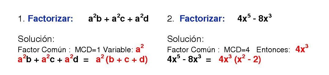 MATEMÁTICA FÁCIL: FACTORIZACION: Factor Común Monomio
