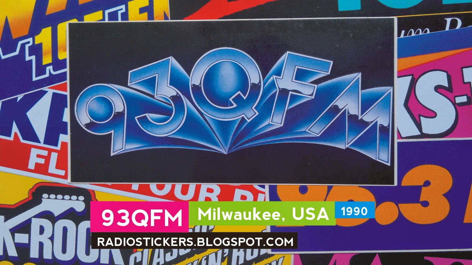 RADIO station stickers... and more!: 93QFM, Milwaukee (1990)