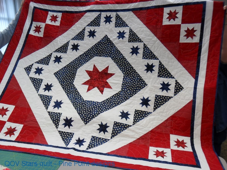 Pine Point designs: My "QOV Stars" quilt is quilted