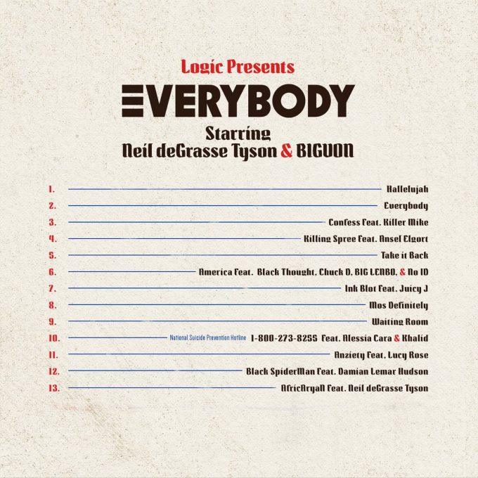 Logic “Everybody” (Tracklist + Official Album Cover) ~ Booklet Music