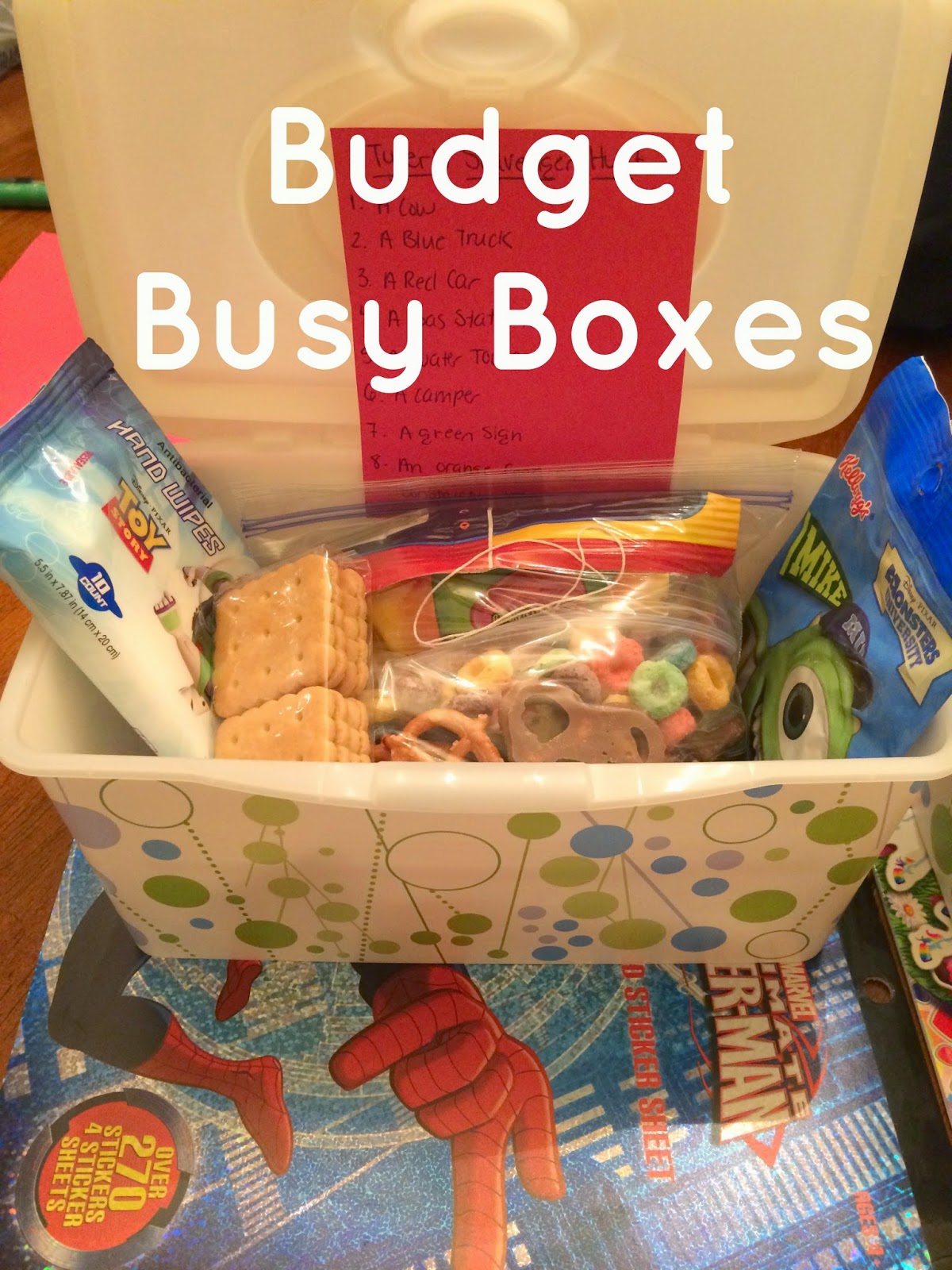 Here's to you, Baby Robinson!: Budget Busy Boxes