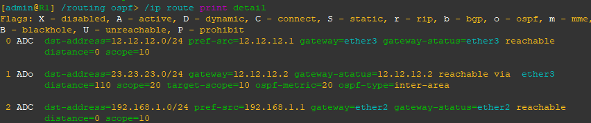 Lab 25. Mikrotik MTCRE (OSPF Multi Area) Lab 25. Mikrotik MTCRE (OSPF Multi Area)