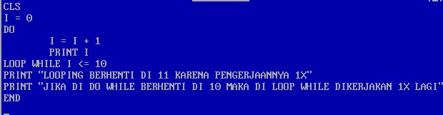 AS Tutorial: LOOPING DAN ARRAY PADA QBASIC