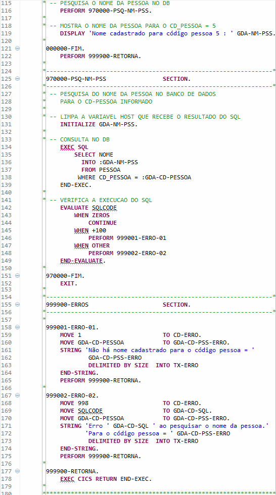 Experiência COBOL: SQL - Select dinâmico (Where)