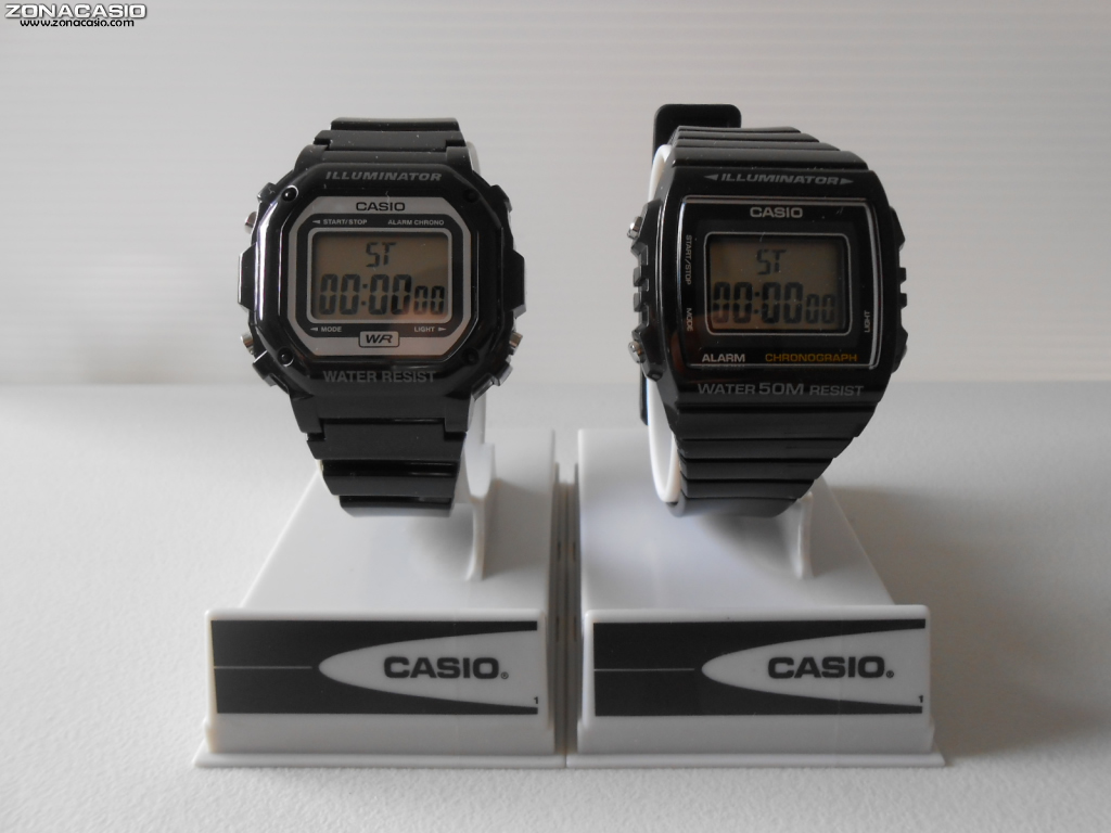 Zona Casio: Comparativa: Casio W-215 vs F-108