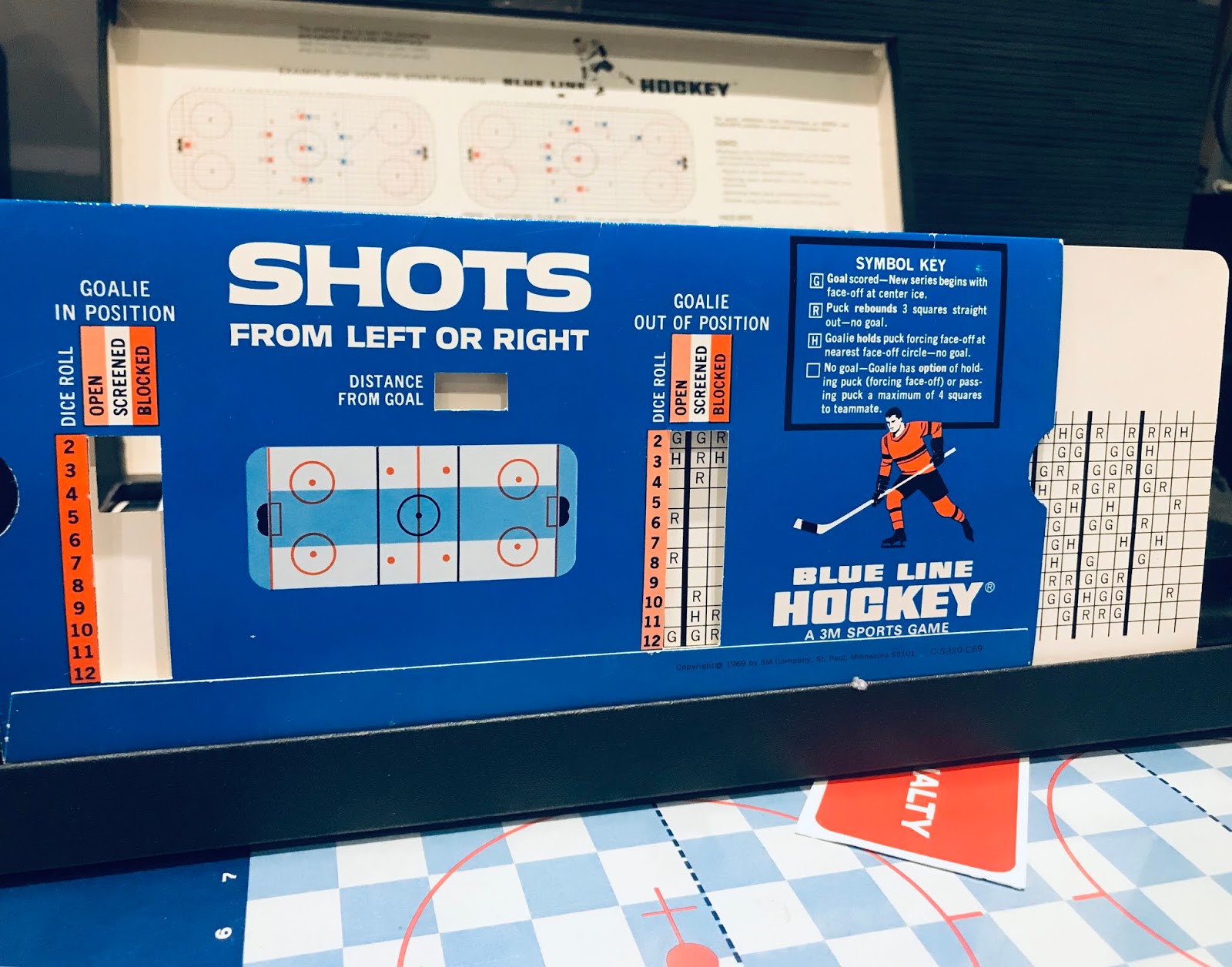 1970 Blue Line Hockey Board Game
