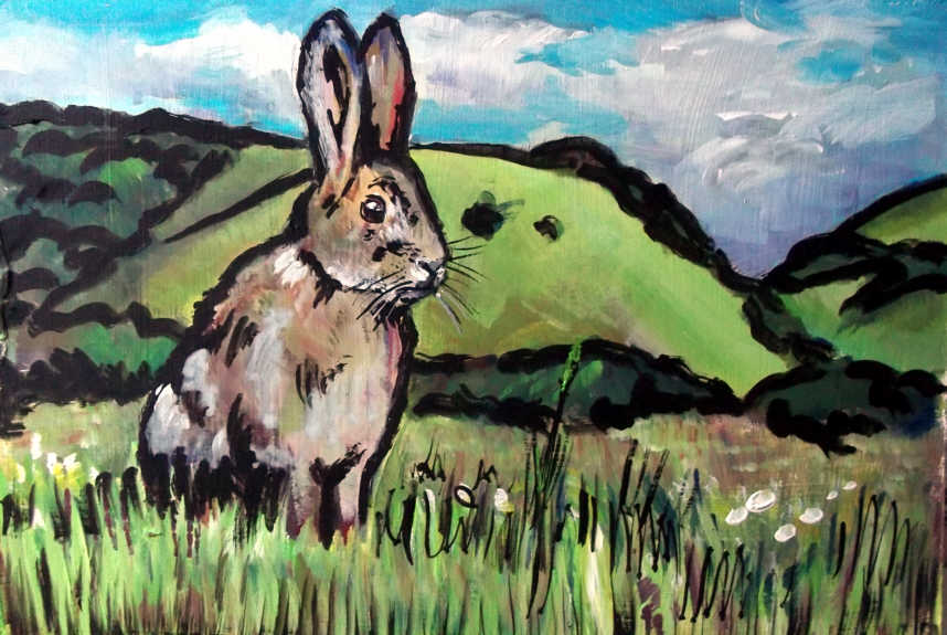 Amanda Bates' Art Blog: School Mural Project (Rabbits!)