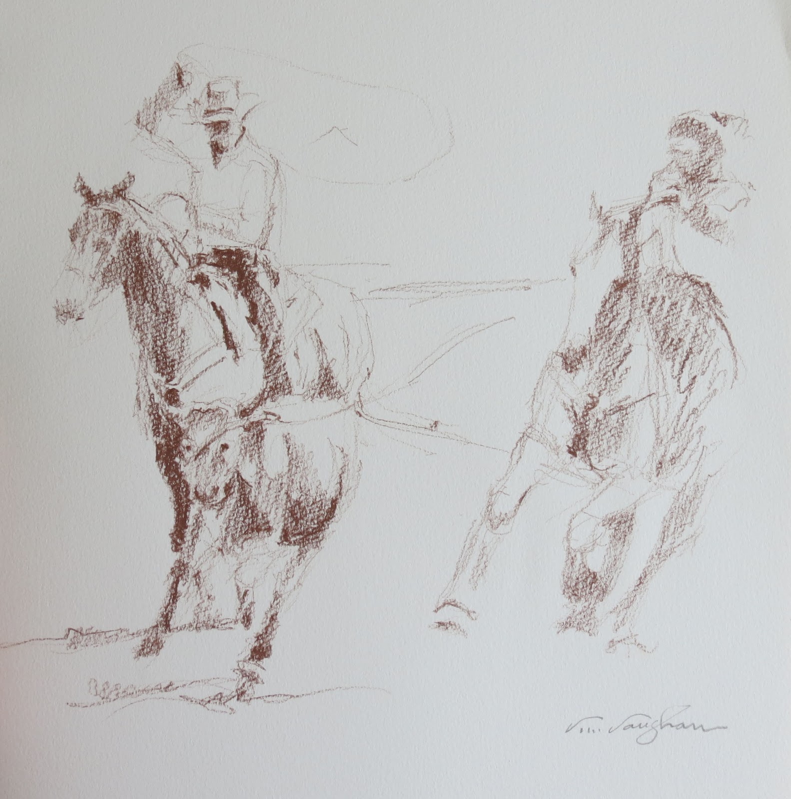 V....Vaughan Arts: Sketch-Team Ropers