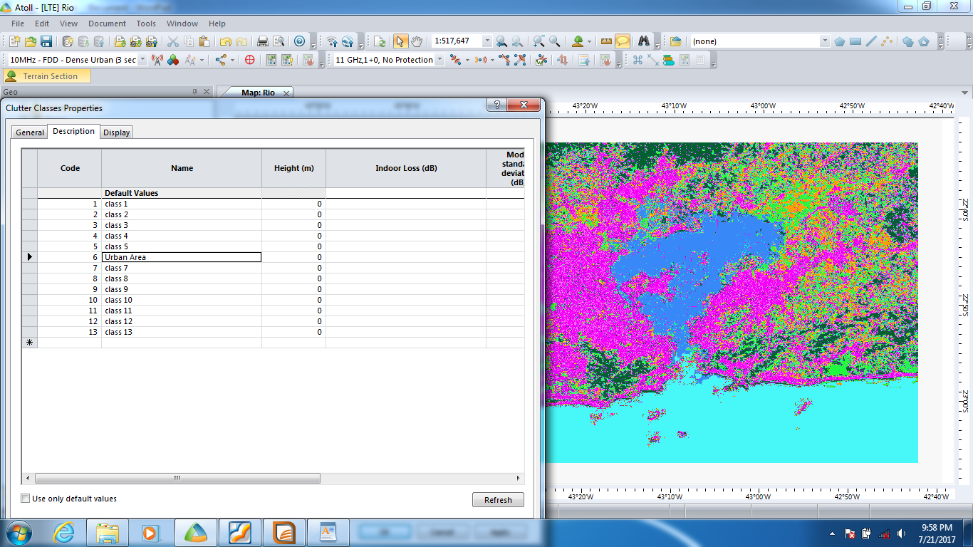 Clutter Map For RF Planning Tools