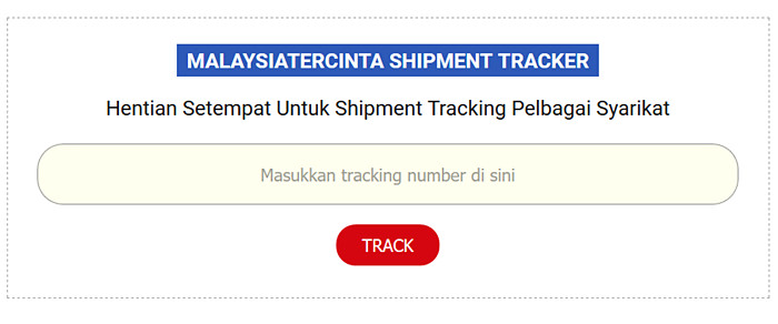 Tracking Penghantaran Barang (Shipment Track and Trace)