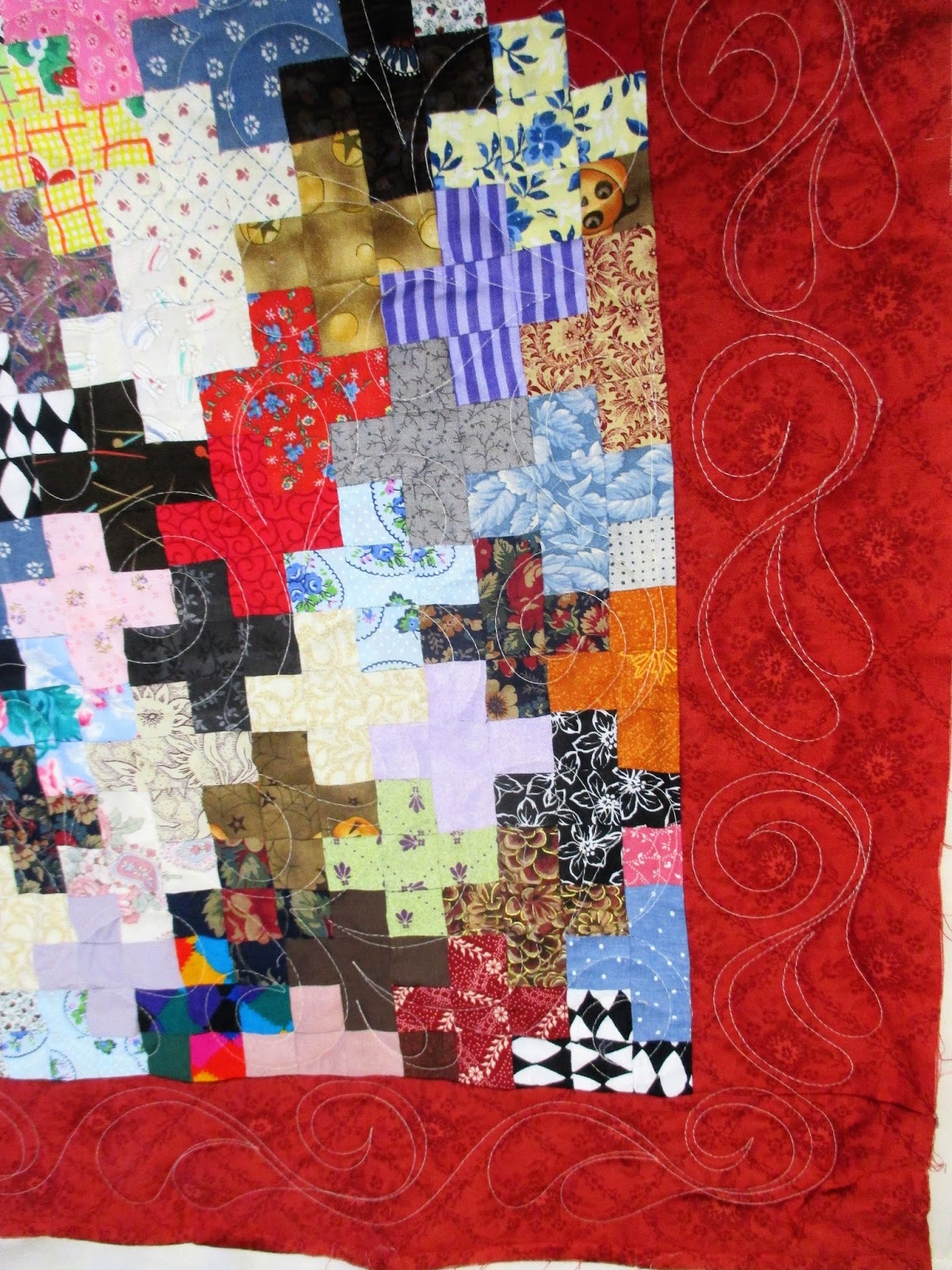 Down To Sew: Carol's Plus sign quilt