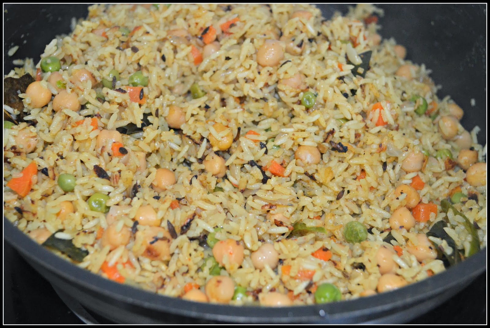 Chickpeas Masala Rice | Chana Masala Rice - Subbus Kitchen