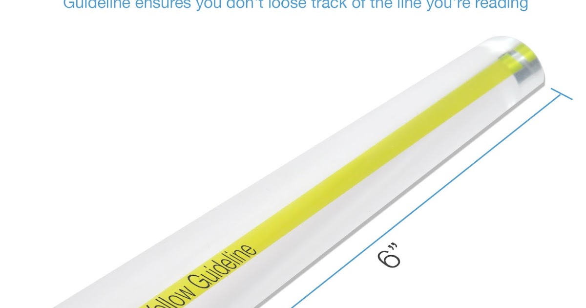 2X Bar Magnifier with Color Guiding Line for Reading #606 ~ Bar Magnifier