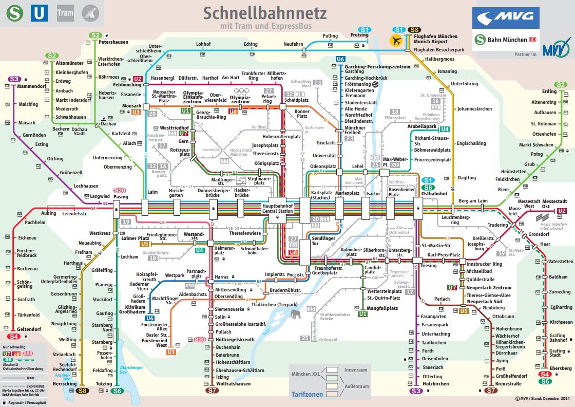 NIEMCY non stop: język, praca, życie codzienne: Monachium plan metra
