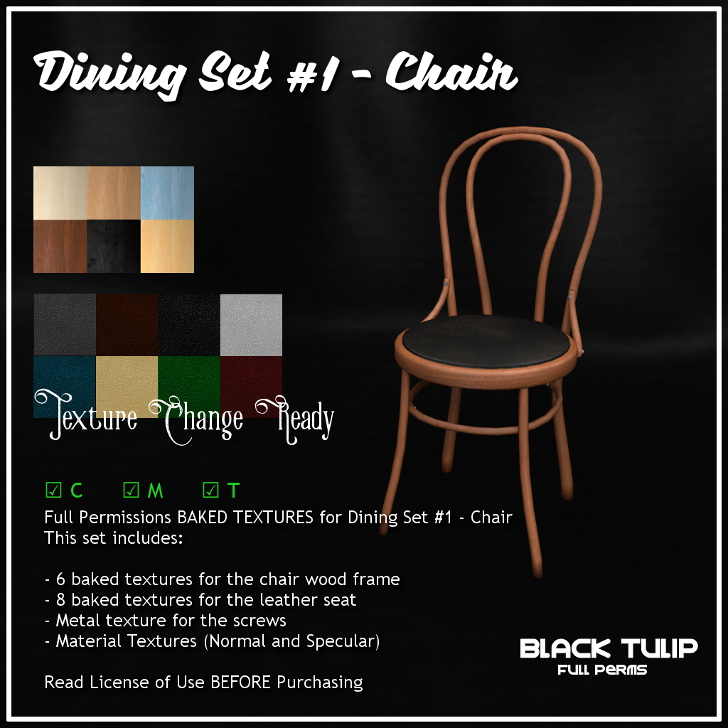 Black Tulip: New full permissions mesh and texture packs