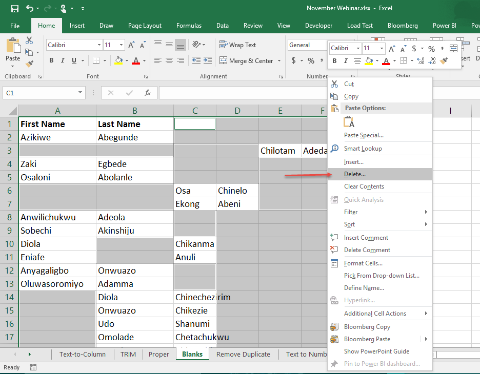 Data Cleaning Tools In Microsoft Excel – UrBizEdge Limited