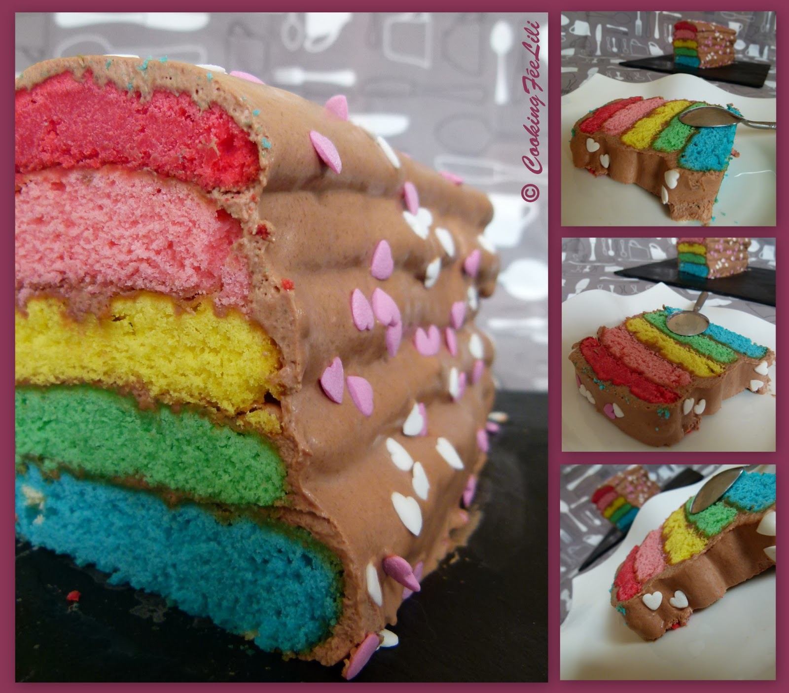 Cooking Fée Lili: Rainbow Quatre-quarts au Nutella